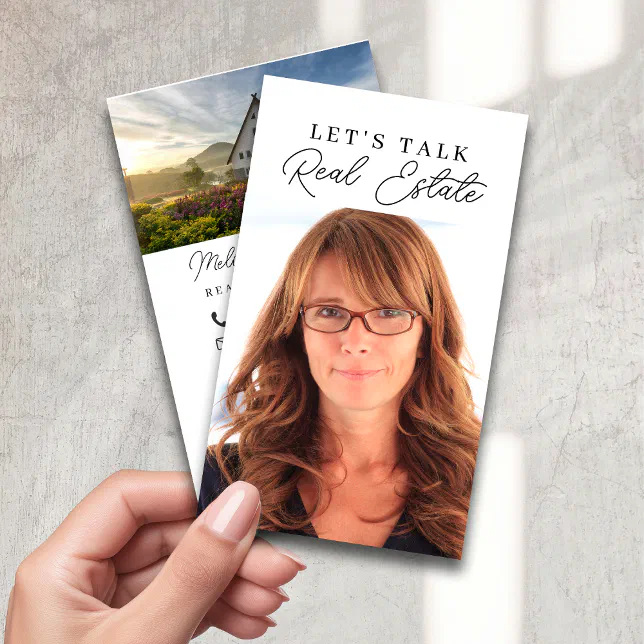 Real Estate Agent Photo QR Code Business Card | Zazzle