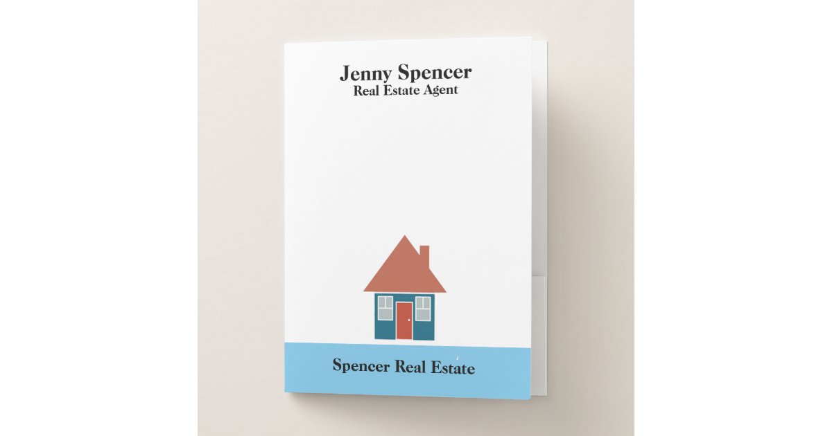 Real Estate Agent Pocket Folder | Zazzle