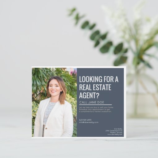 Real Estate Agent Postcard Promotion | Zazzle