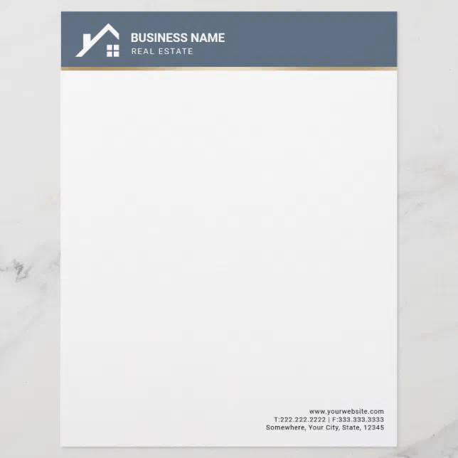 Real Estate Agent Professional House Realtor Letterhead | Zazzle