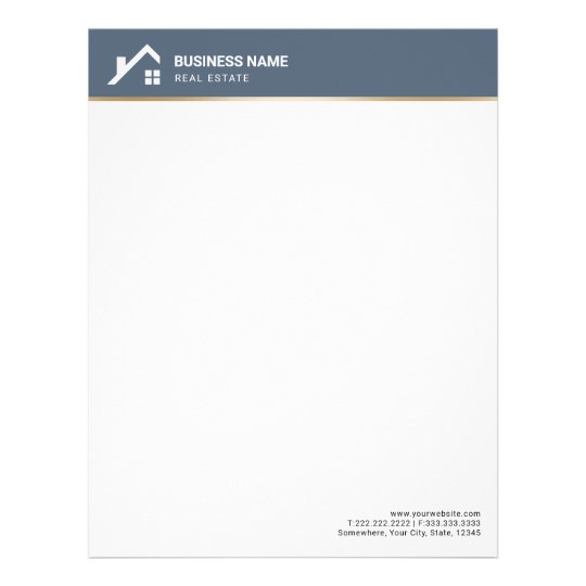 Real Estate Agent Professional House Realtor Letterhead | Zazzle.com