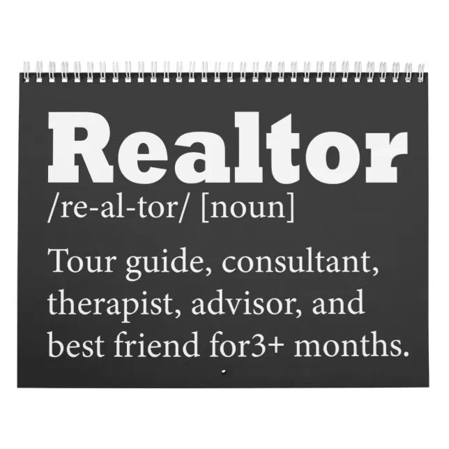 Real Estate Agent Realtor Funny Quote Calendar | Zazzle