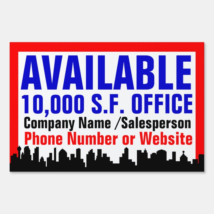 Real Estate Available Sign, Customizable Yard Sign | Zazzle