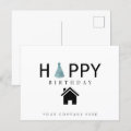 Real Estate Birthday Hat Happy Birthday Postcard | Zazzle