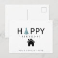Real Estate Birthday Hat Happy Birthday Postcard | Zazzle
