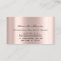 Real Estate Broker Agent Rose Gold Logo Custom Business Card | Zazzle