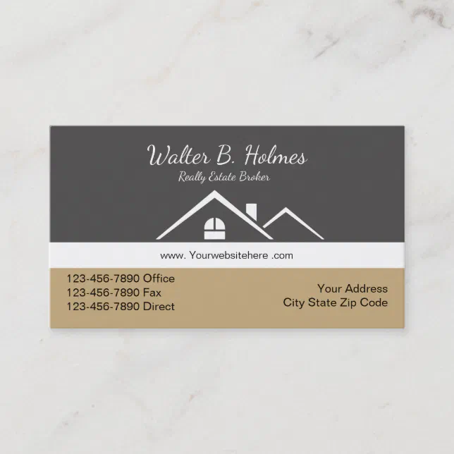 Real Estate Broker Business Card | Zazzle