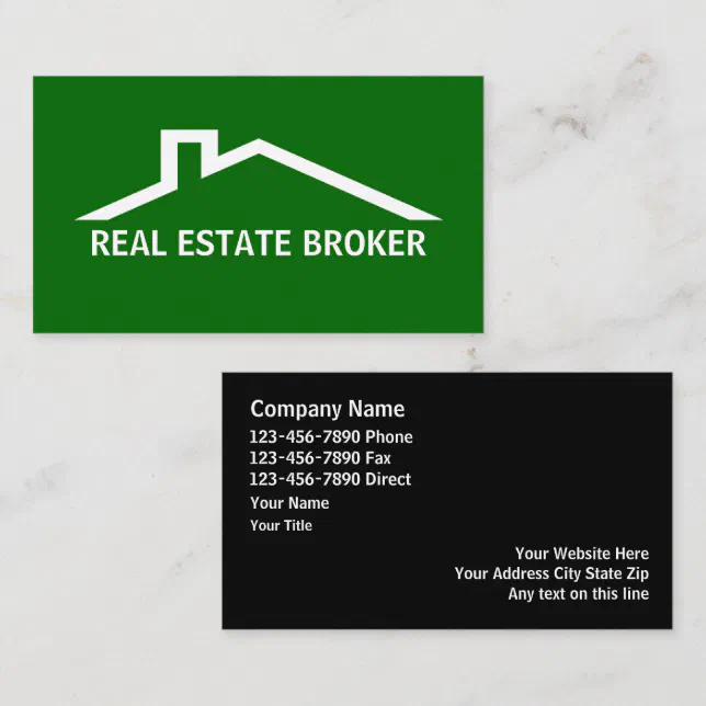 Real Estate Broker Business Cards | Zazzle