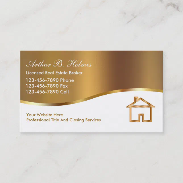 Real Estate Broker Business Cards | Zazzle