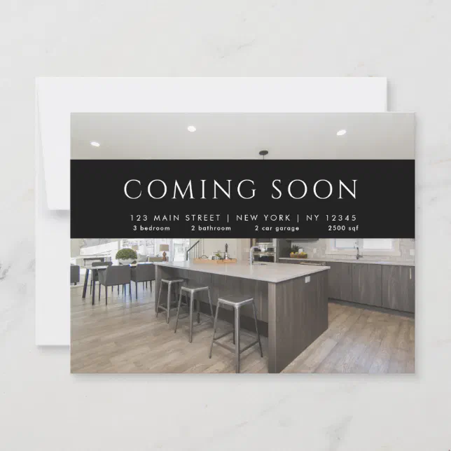 Real Estate Broker Modern Postcard - COMING SOON | Zazzle