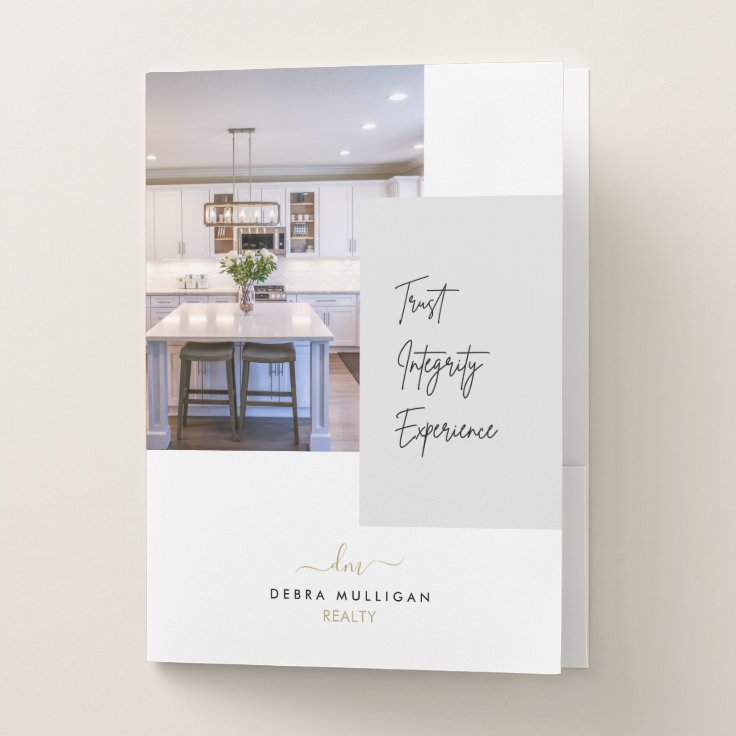 Real Estate Broker Presentation Pocket Folder | Zazzle