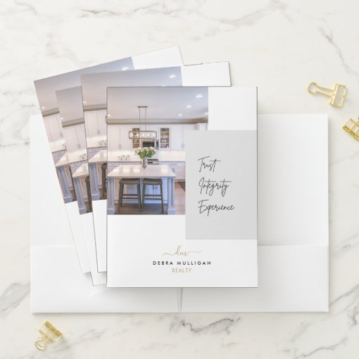 Real Estate Broker Presentation Pocket Folder | Zazzle