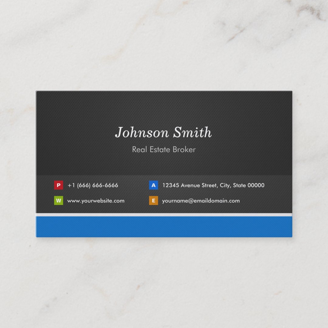 Real Estate Broker - Professional Customizable Business Card | Zazzle