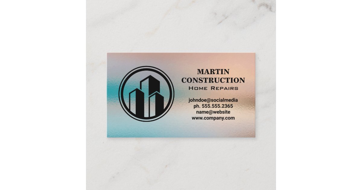 Real Estate Buildings | General Contractor Business Card | Zazzle