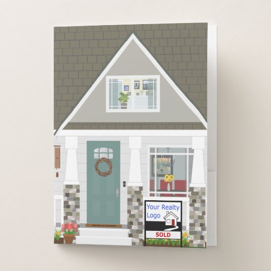 Real Estate Bungalow Home Pocket Folder | Zazzle.com