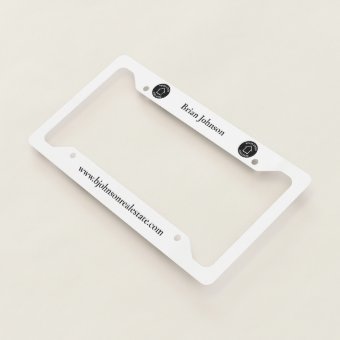 Real Estate Company Add Your Logo Custom Realtor License Plate Frame ...