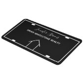 Real Estate Company Agent House Custom Black White License Plate | Zazzle