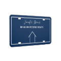 Real Estate Company Agent House Custom Navy Blue License Plate | Zazzle