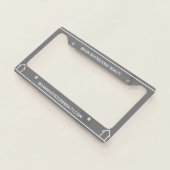 Real Estate Company Chic Grey Custom Realtor License Plate Frame | Zazzle