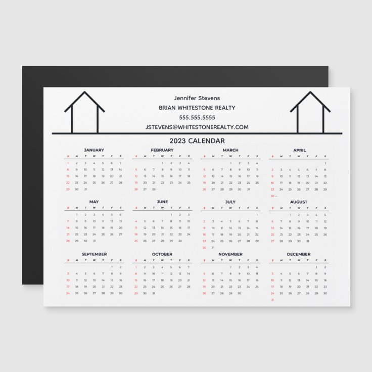 Real Estate Company Custom 2023 Calendar Magnet | Zazzle