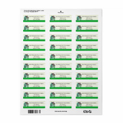 Real Estate Company Cute House Return Address Label | Zazzle