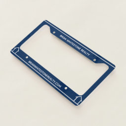 Real Estate Company Navy Blue Custom Realtor License Plate Frame | Zazzle