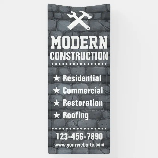 Real Estate | Contractor | Construction Company Banner | Zazzle