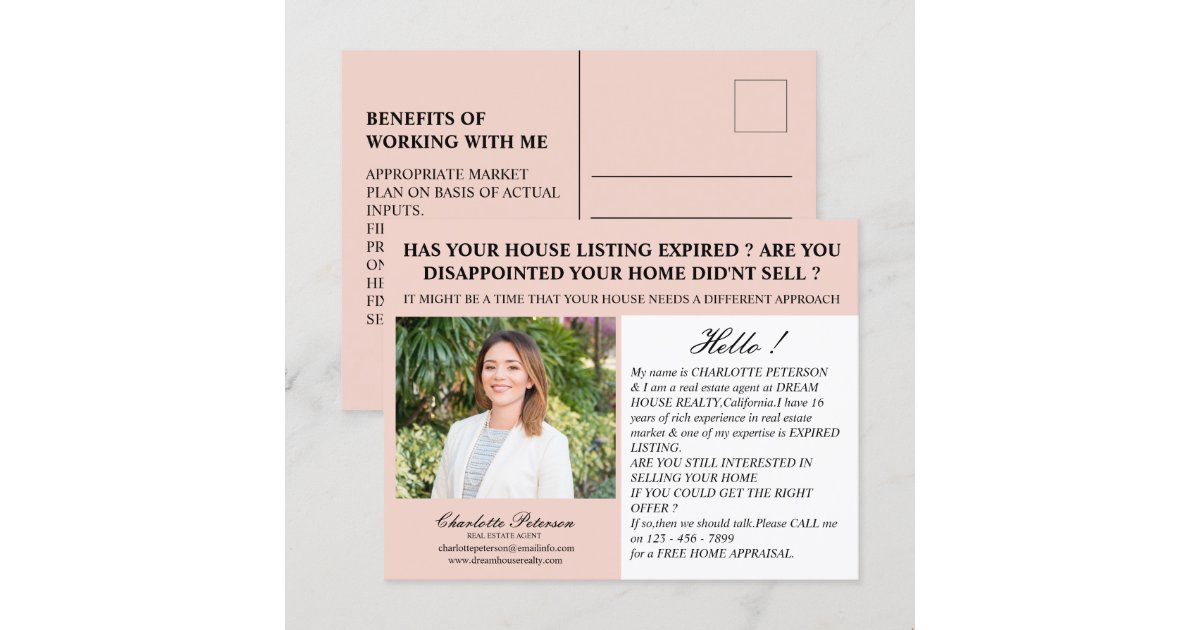 Real Estate Expired Listing Postcard | Zazzle