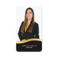 Real Estate gold swoosh business card | Zazzle