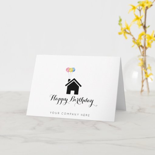 Real Estate Happy Birthday from Realtor Card | Zazzle