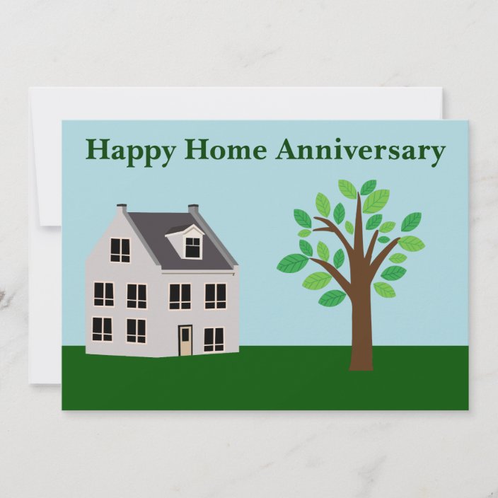 Real Estate Happy Home Anniversary Custom Realty Card | Zazzle.com