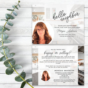 Real Estate Hello Neighbor Postcard | Zazzle