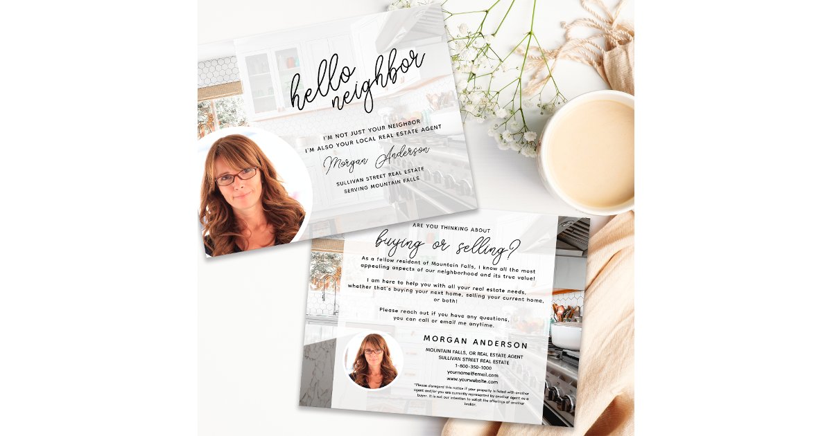 Real Estate Hello Neighbor Postcard | Zazzle