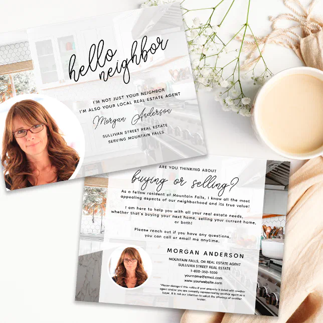 Real Estate Hello Neighbor Postcard | Zazzle