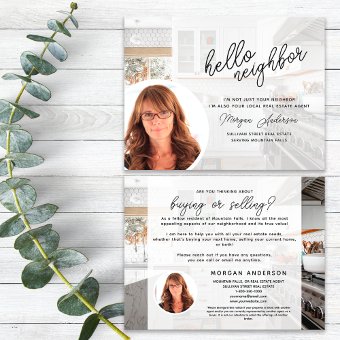 Real Estate Hello Neighbor Postcard | Zazzle