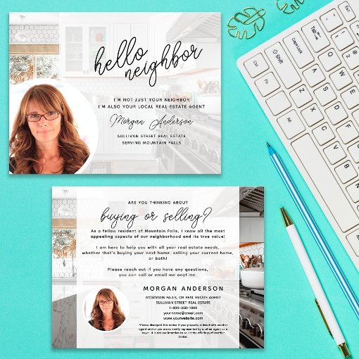 Real Estate Hello Neighbor Postcard | Zazzle