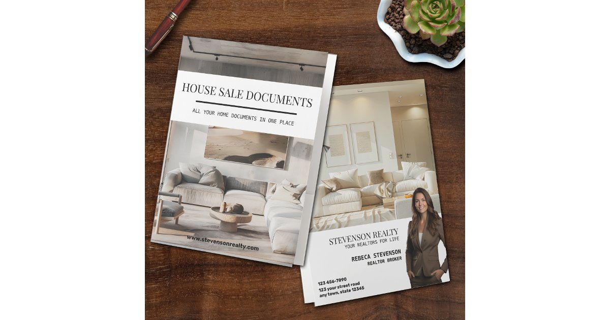 Real Estate Home Documents Pocket Folder | Zazzle