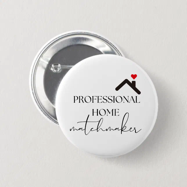 Real Estate Home Matchmaker Promotional Button | Zazzle