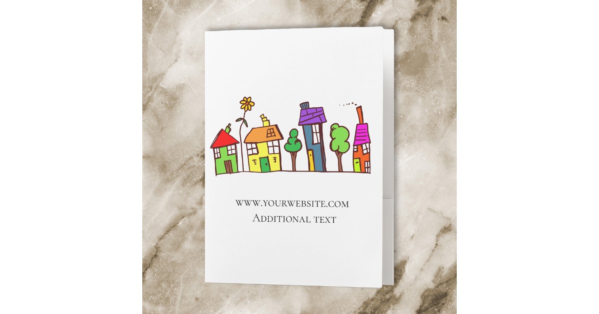Real Estate Homes House Custom Pocket Folder | Zazzle