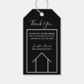 Real Estate House Black White Custom Realtor Gift Tags | Zazzle