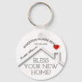 Real Estate House Heart Custom Realtor Business Keychain | Zazzle