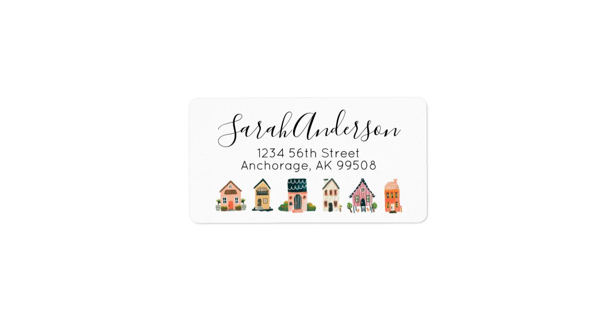 Real Estate Houses Return Address Label | Zazzle