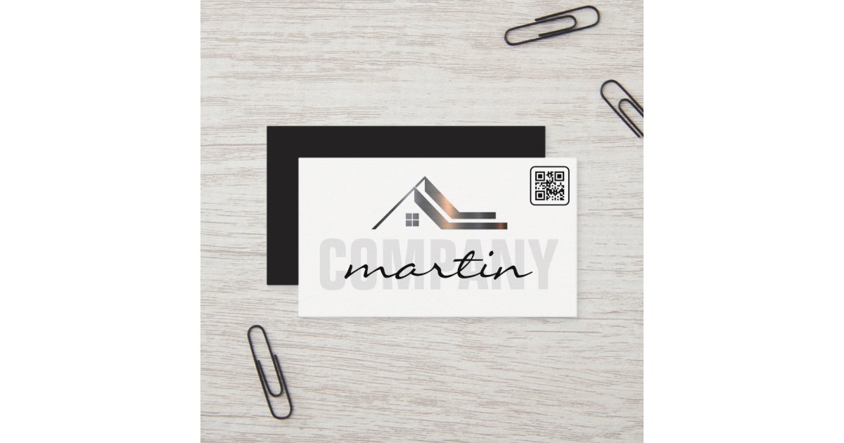 Real Estate Icon | QR code Business Card | Zazzle