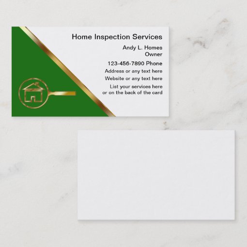 Real Estate Inspector Business Cards | Zazzle