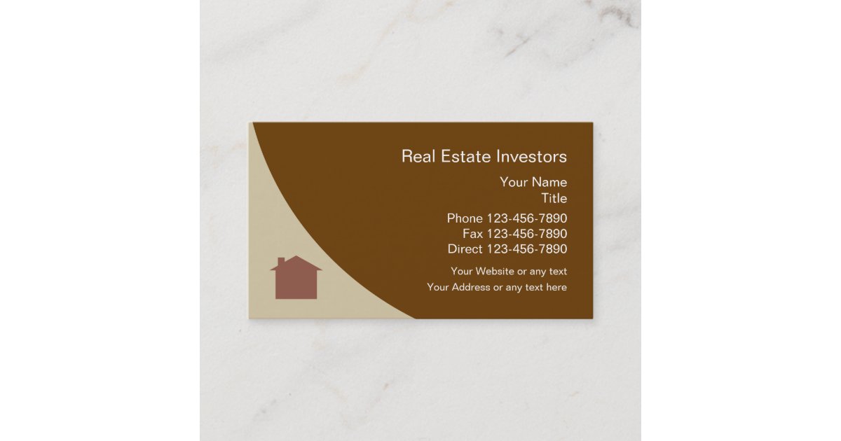Real Estate Investor Business Card | Zazzle
