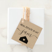 Real Estate is My Jam Gift Tag, Realtor Tag, Kraft Favor Tags | Zazzle