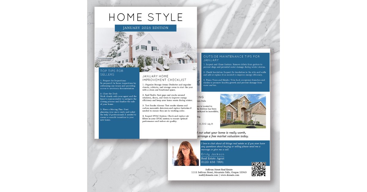 Real Estate January Newsletter Promotional Flyer | Zazzle