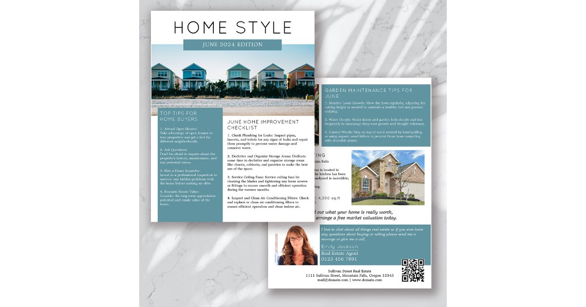 Real Estate June Newsletter Promotional Farming Flyer | Zazzle