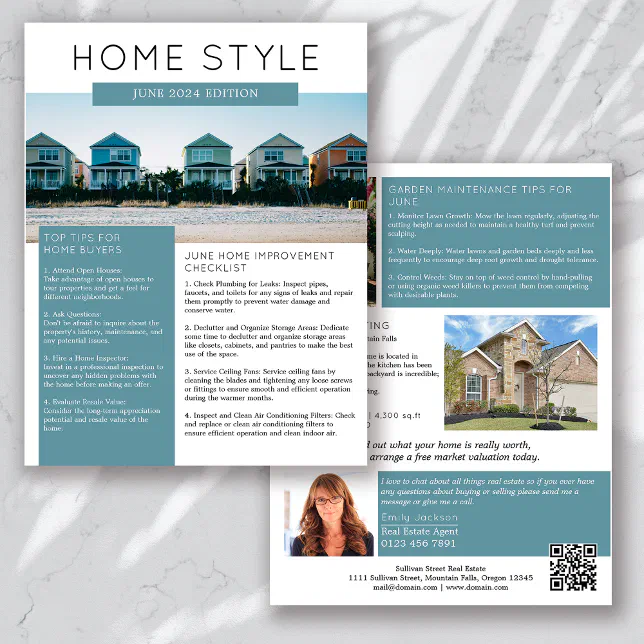 Real Estate June Newsletter Promotional Farming Flyer | Zazzle
