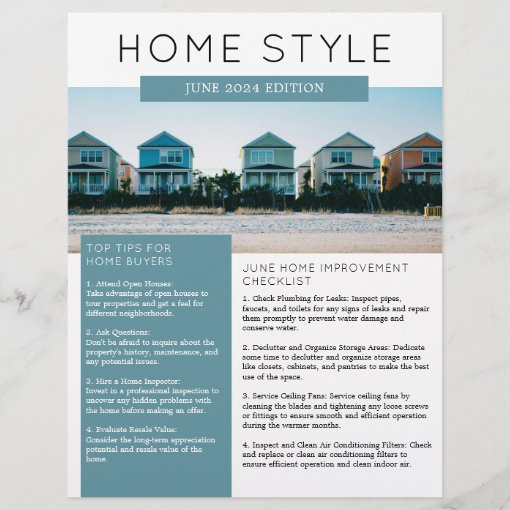 Real Estate June Newsletter Promotional Farming Flyer | Zazzle